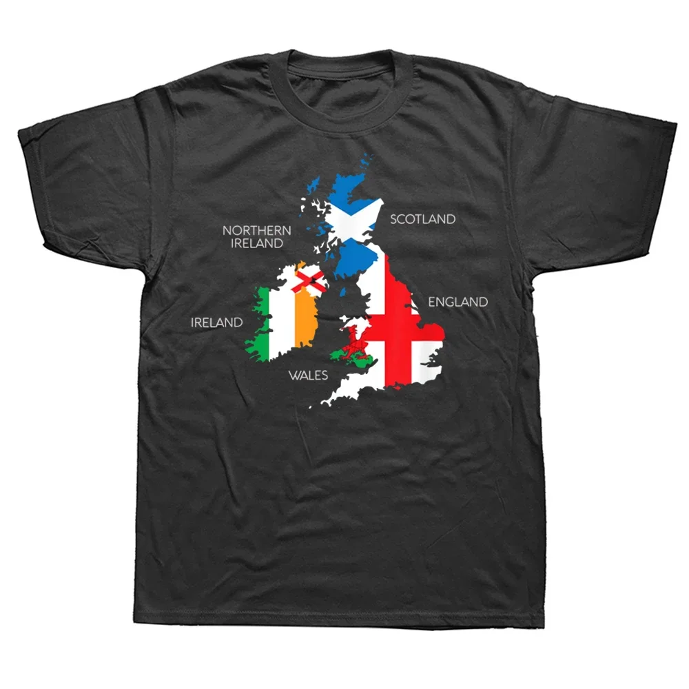 British-Ireland-Scotland-Wales-England-Map-T-Shirts-Graphic-Cotton ...