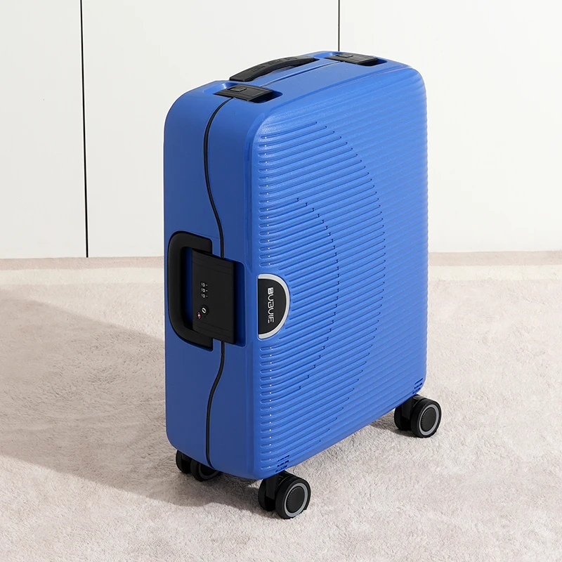 2026 New Locking Luggage Narrow-Edge Carry-On Suitcase with Peach ...
