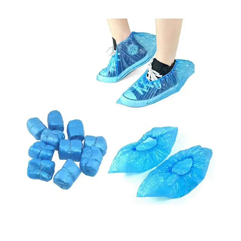 100-PCS-Plastic-Disposable-Shoe-Covers-Cleaning-Overshoes-Outdoor-Rainy ...
