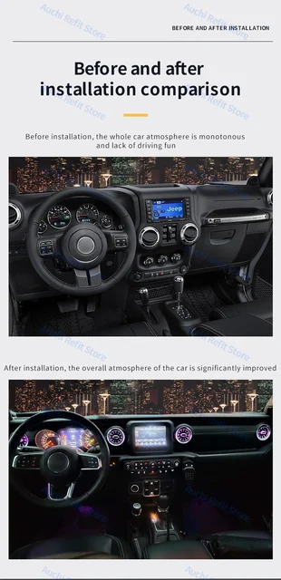 Jeep Wrangler Vent Trim Hoolcar Purple AC Vent Rings For Jeep Wrangler ...