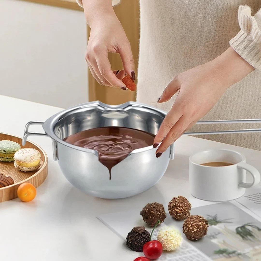 Home Kitchen Stainless Steel Hot Melt Pot Nonstick Anti Scald Handle ...