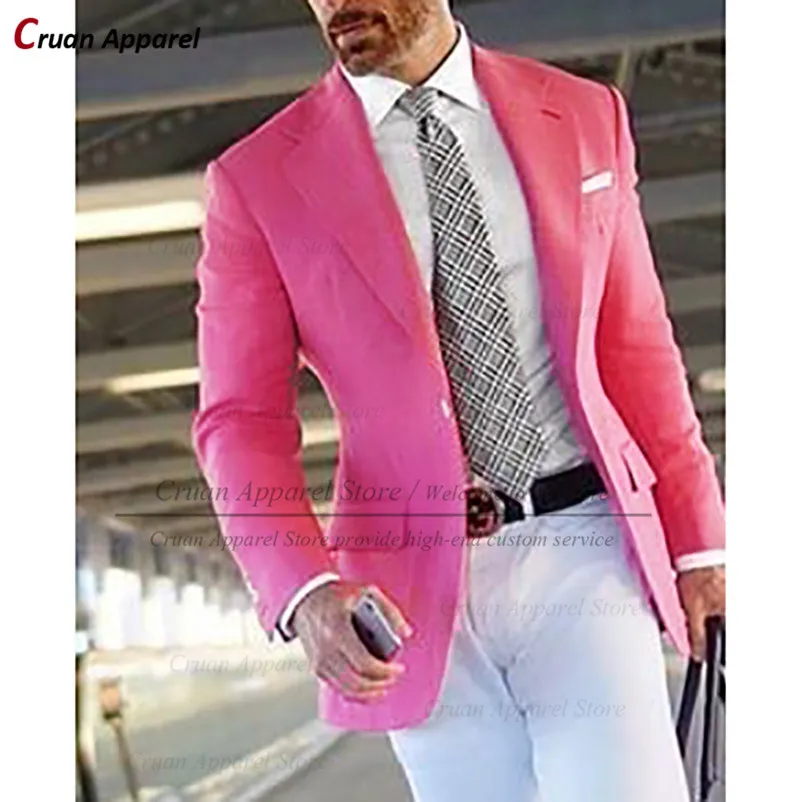 Blazers-masculinos-de-terno-rosa-formal-jaqueta-de-casamento-para-o ...