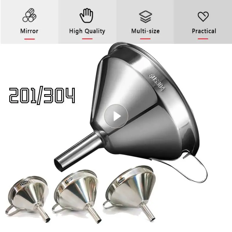 Stainless-Steel-Funnel-Kitchen-Slag-Separation-Oil-Leakage-Filtration ...