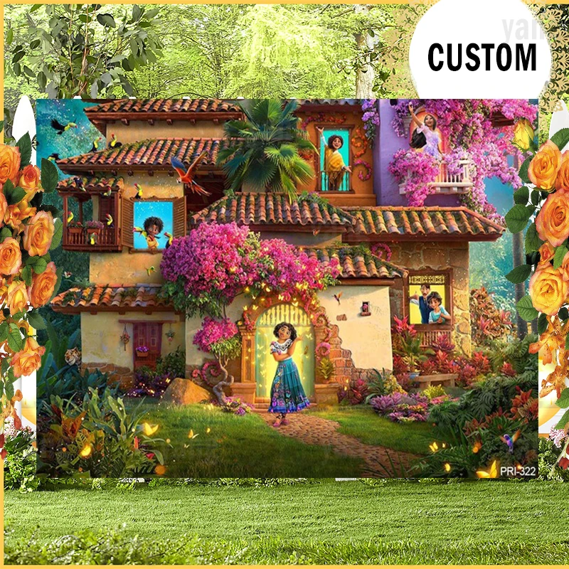Disney Cartoon Encanto Mirabel Theme Background Girl Boy Party ...