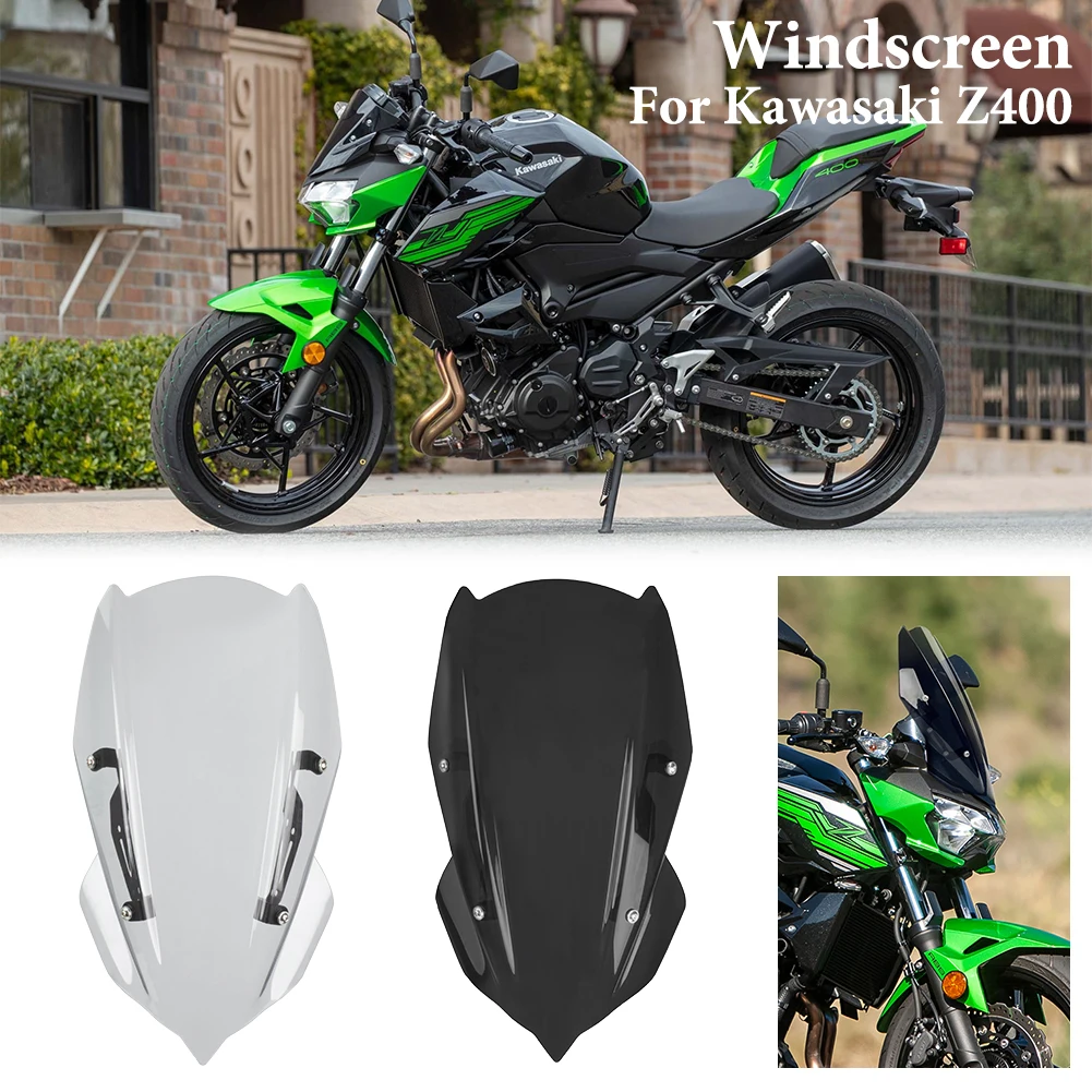 Z250-Z400-Accessories-Motorcycle-Windshield-Windscreen-Wind-Deflector ...