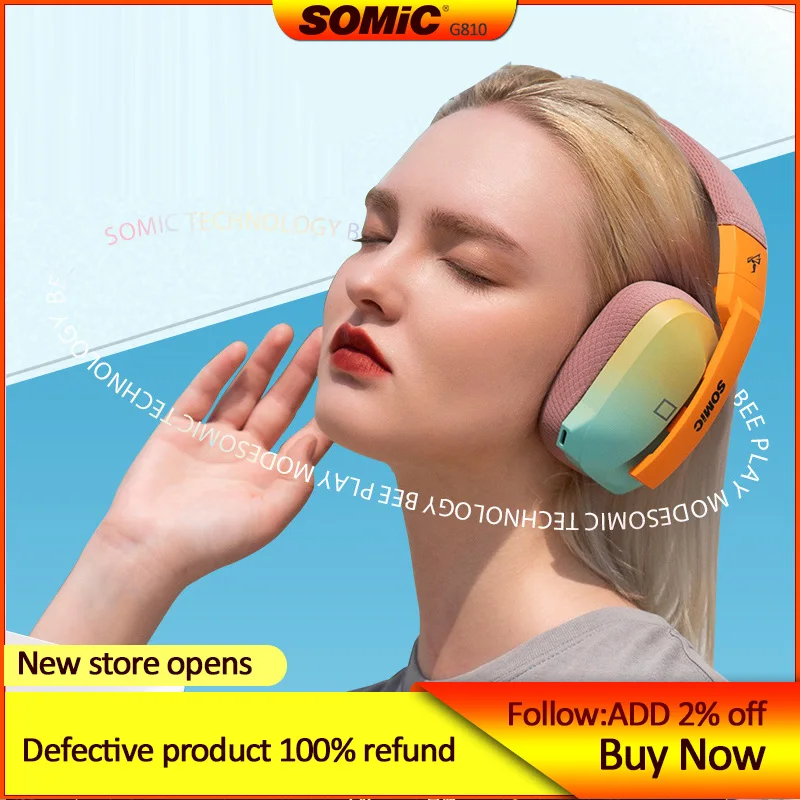 Somic Gaming Headset Sem Fio, Fone de Ouvido Bluetooth, Conexão 3 Modos ...