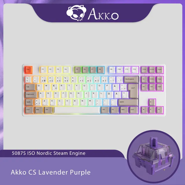 Akko 5087S ISO Nordic Steam Engine 75% Mechanical Keyboard RGB Hot-swap ...