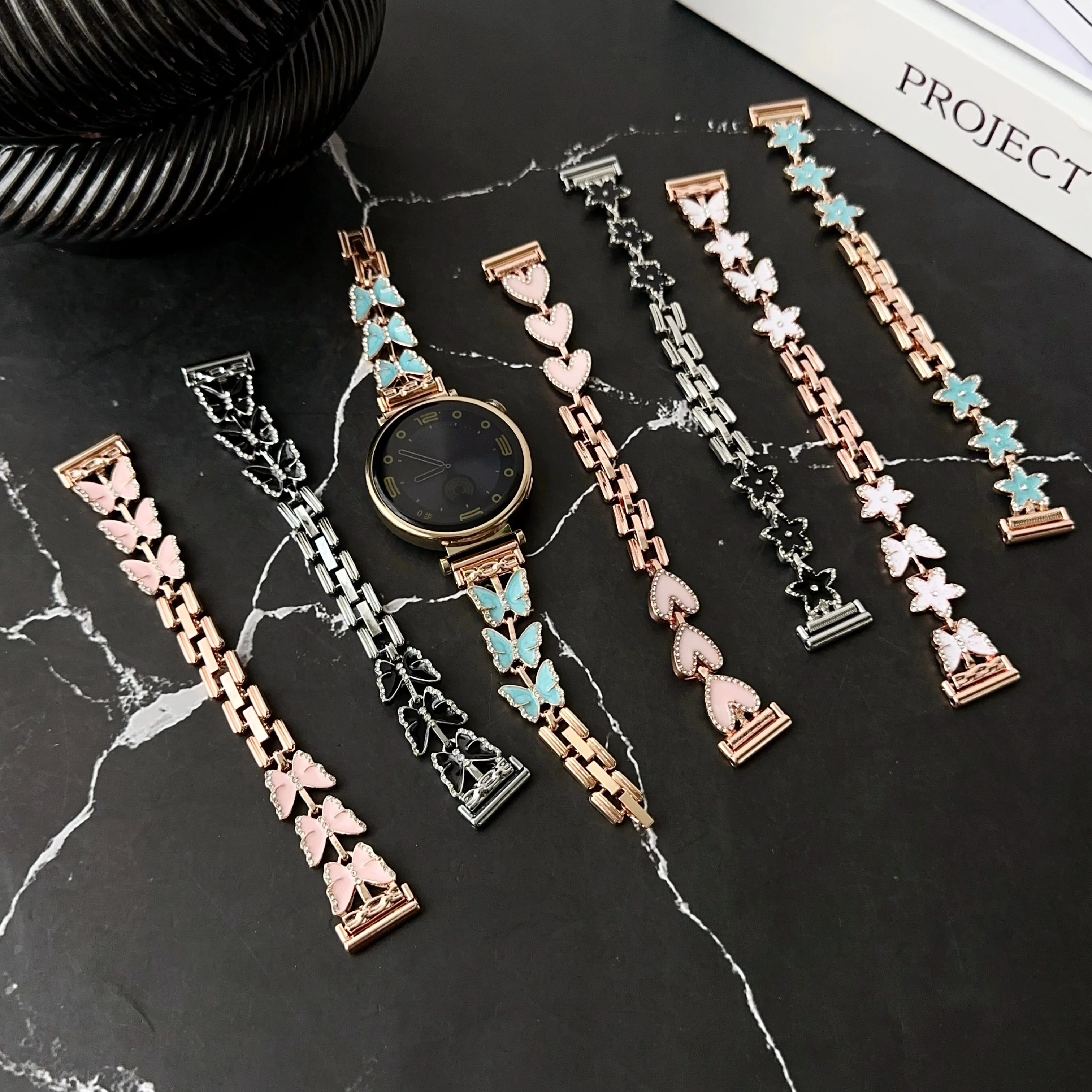 18mm-20mm-22mm-Slim-Jewelry-Strap-for-Huawei-GT4-41mm-GT3-2-Women-Metal ...