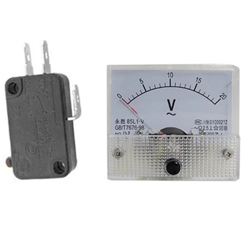 2Pcs Electric 1NO 1NC Contacts Push Button Micro Switch Black & 1Pcs ...