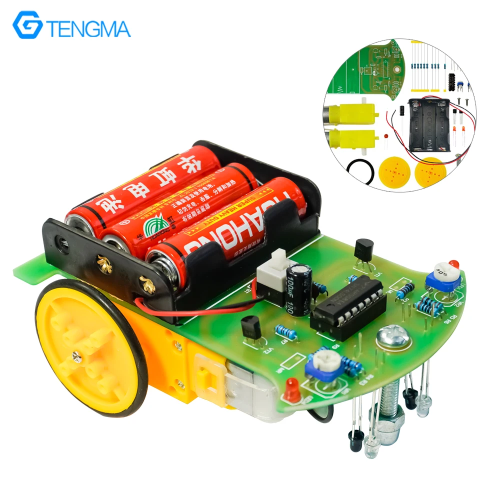 D2-8 Intelligent Tracking Car Kit 74ls00 Nand Infrared Line Patrol ...