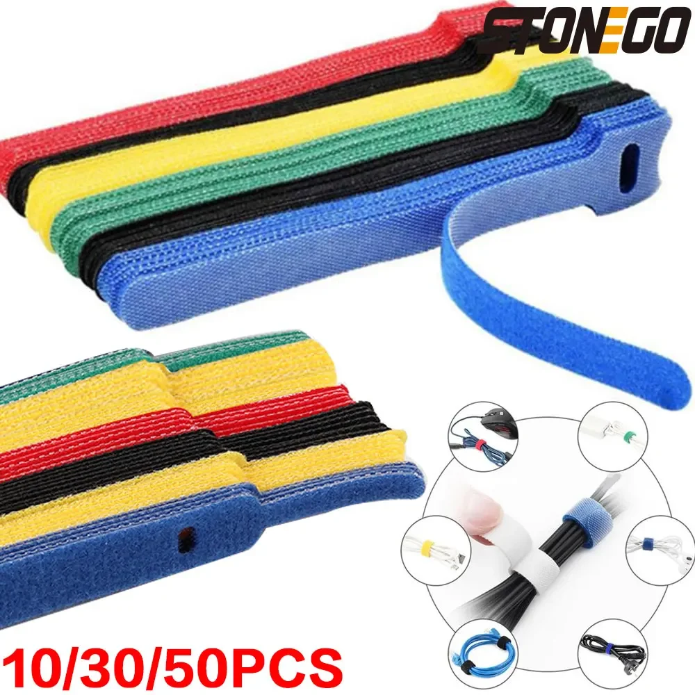 Organizzatore-di-cavi-cinturino-in-Nylon-morbido-durevole-fascette-per ...