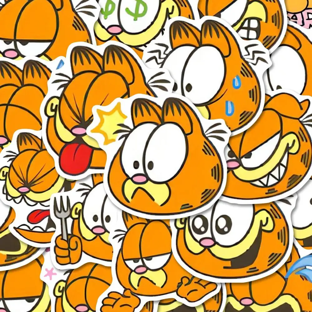 Garfield-Cute-Cartoon-Expression-Stickers-Kawaii-Periphery-Toy ...