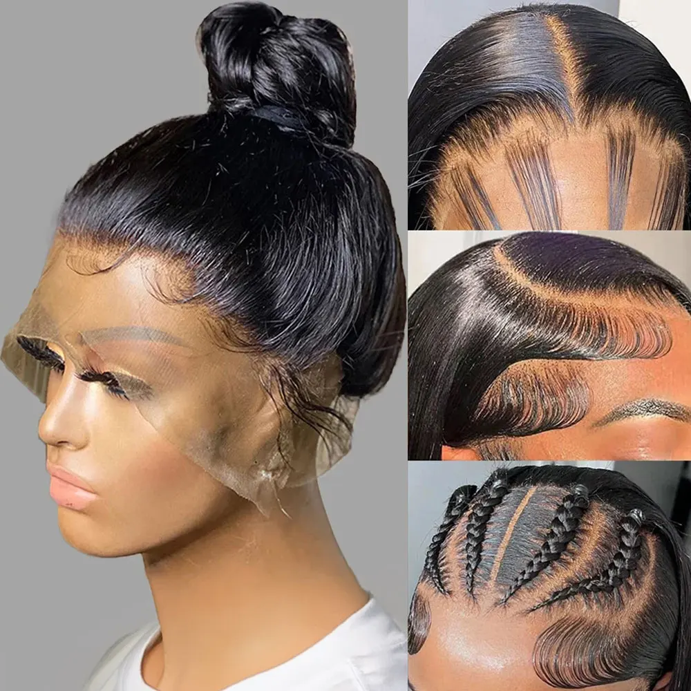 CEXXY-30-32Inches-250-Perruque-Lisse-Cheveux-Humain-Perruque-360-Lace ...