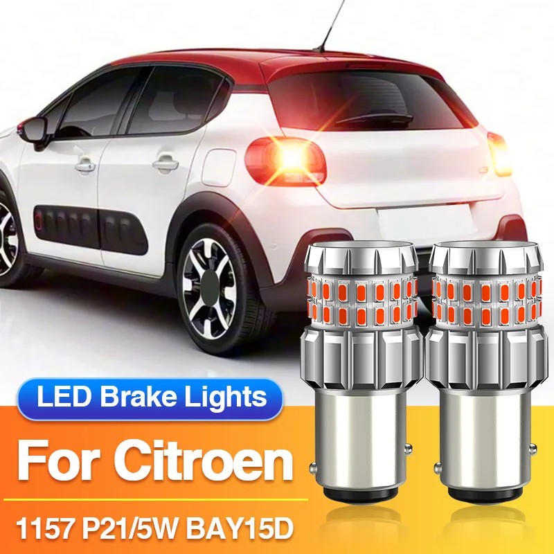 2PCS P21/5W LED Brake Light 1157 BAY15D Tail Lamps for Citroen Dispatch ...