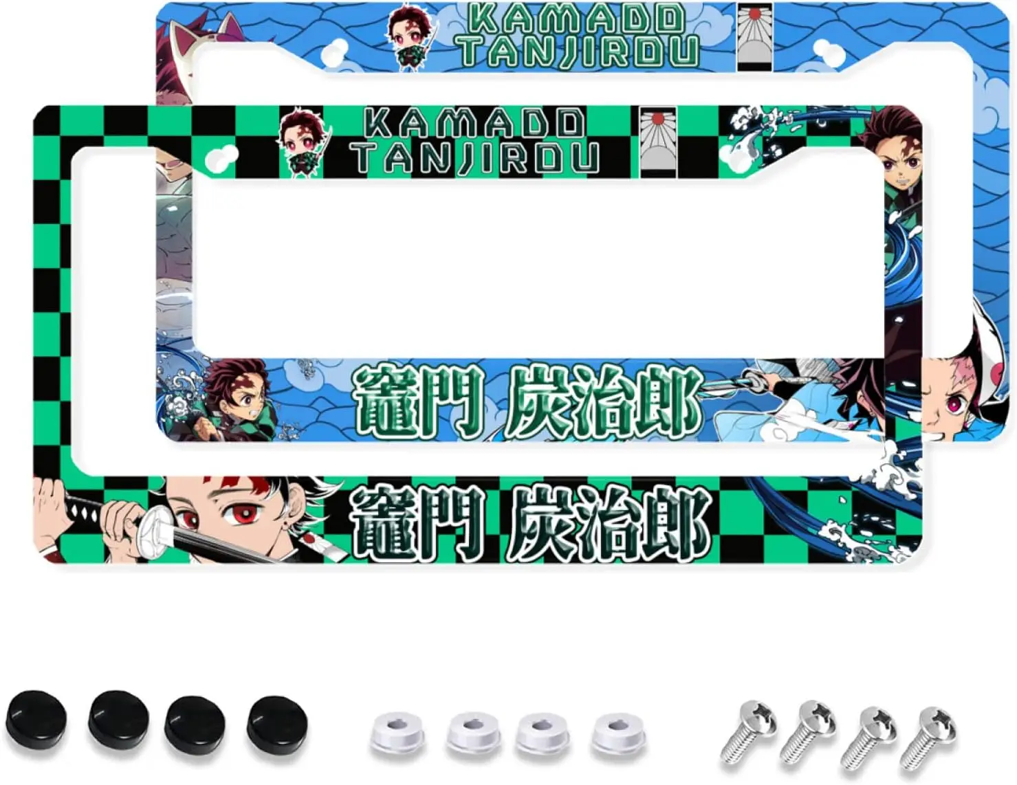License-Plate-Frame-2-Pack-Anime-Demon-Slayer-Car-License-Plate-Holder ...