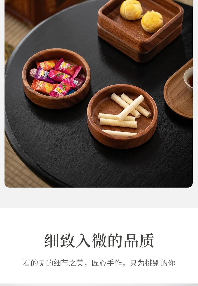 Placa De Madeira Maciça Placa De Sobremesa Redonda Placa Criativa ...