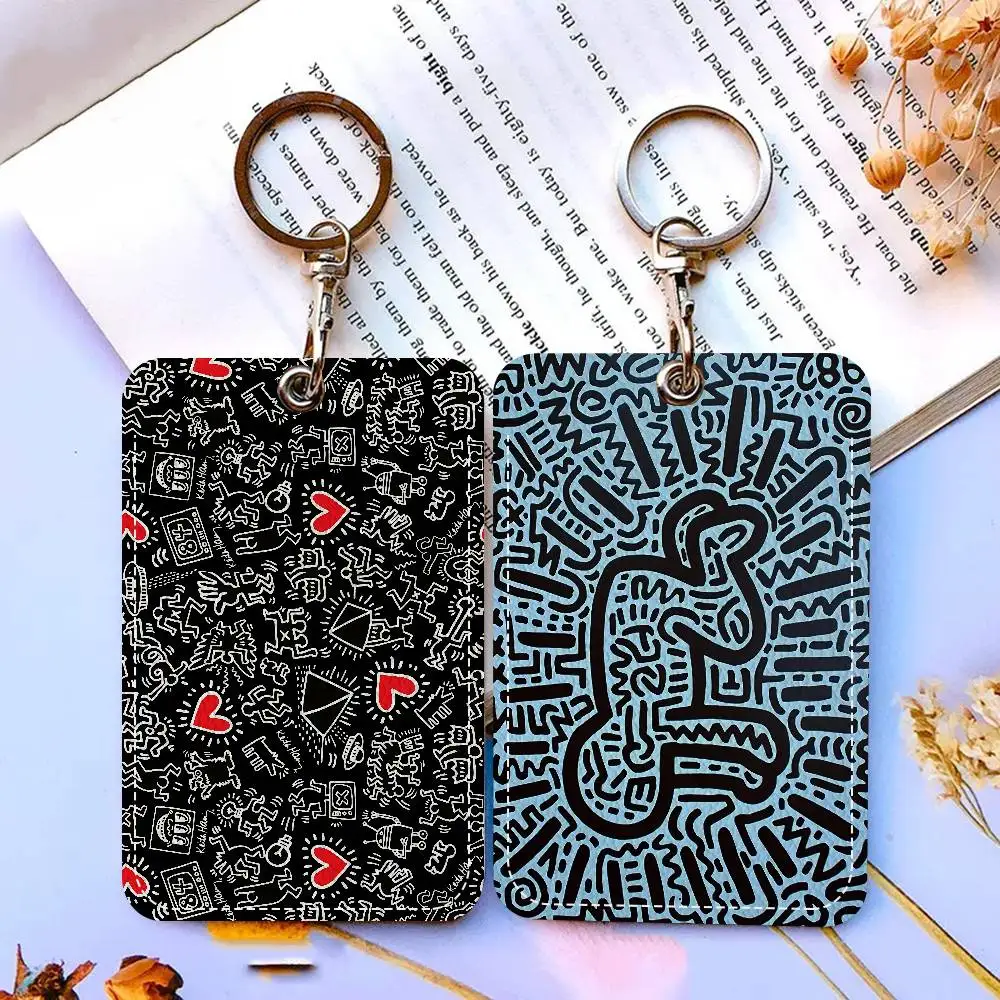 Art K-Keith-H-Haring Bank Card,Subway, Bus Card Holder Keychain Key ...