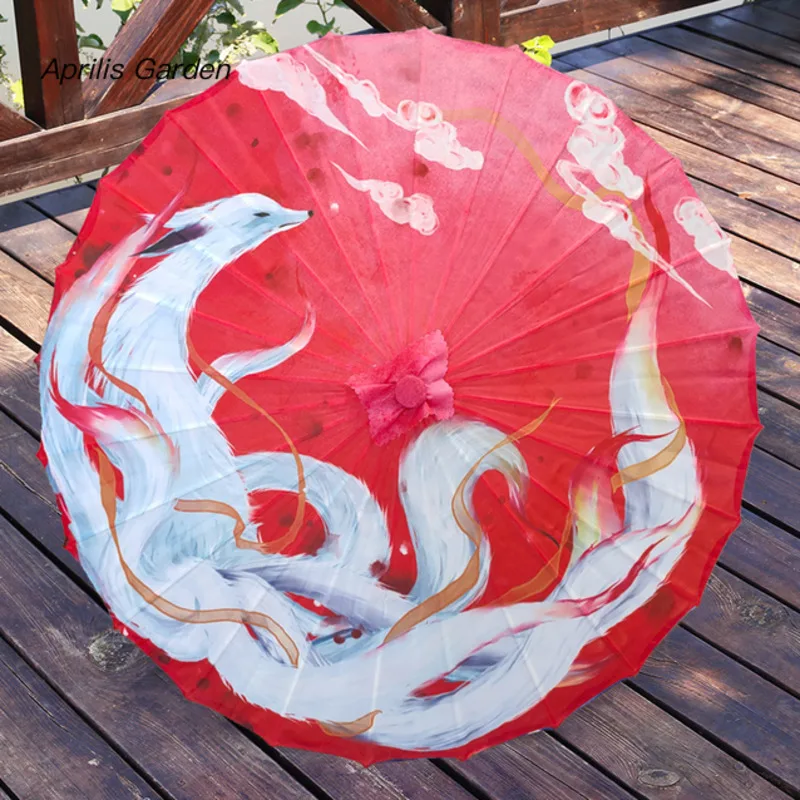 Silk Hanfu Paraguas Parasol | Silk Oil Paper Umbrella | Fairy Tail ...