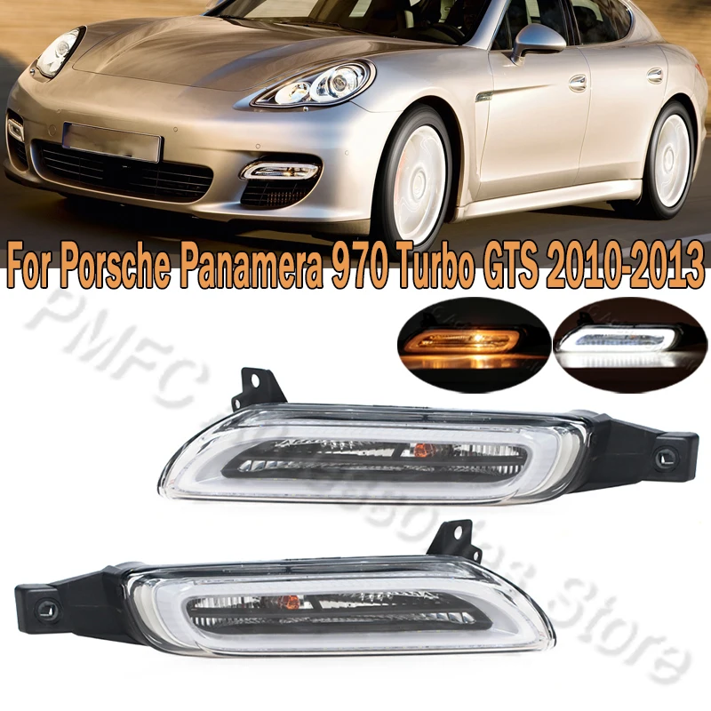 Car-DRL-LED-Daytime-Running-Lamp-Turn-Signal-Lamp-Fog-Light-For-Porsche ...