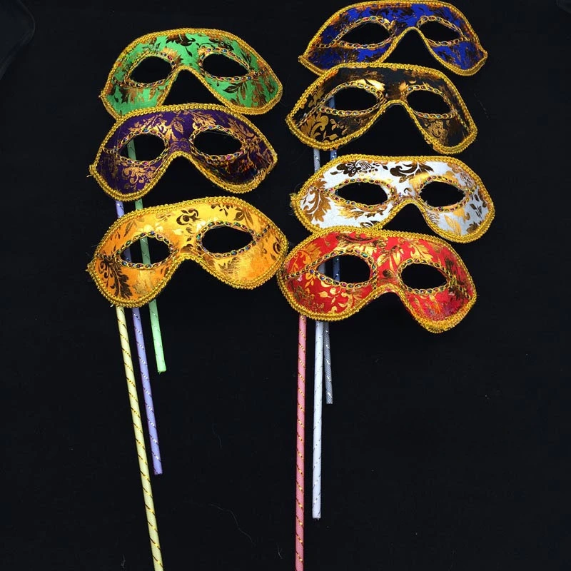 10pcs Women Men's Masquerade Christmas Halloween Ball Party Half Face ...