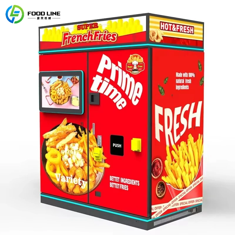 Touch Screen Automatic Food Vending Machine Self-Service French Fries ...