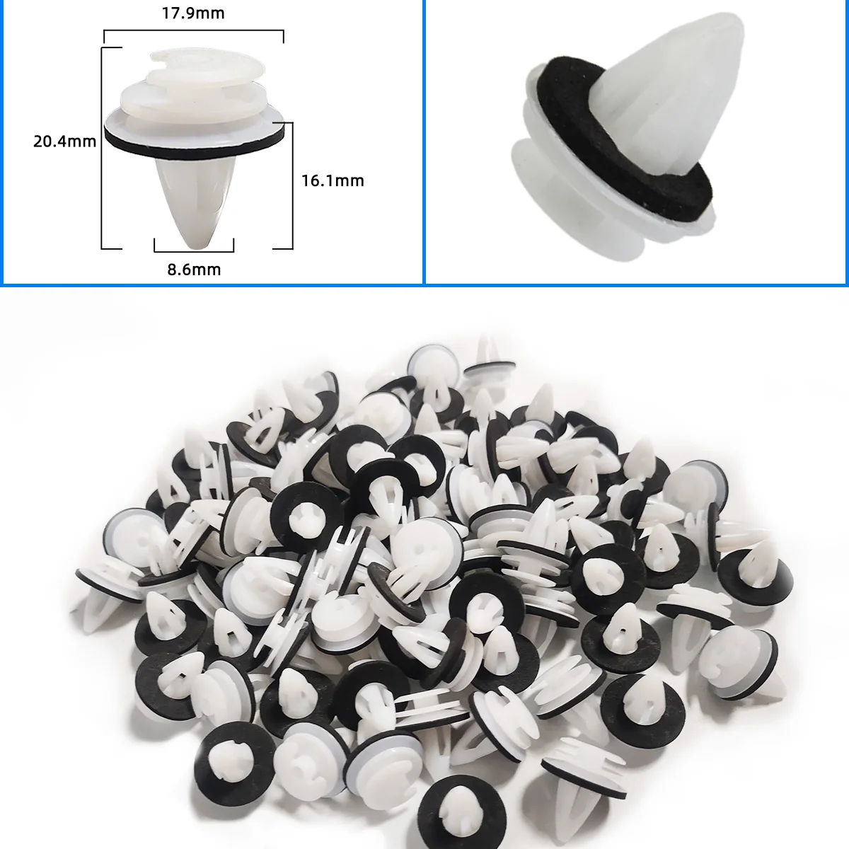 20/50Pcs Door Panel Clips 9mm Hole Auto Fastener Clip For BMW E34 E36 ...