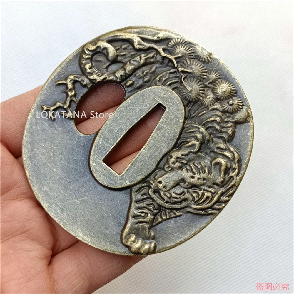 Unique Tsuba Hand Guard Carved Tiger Rabbit Handguard For Japanese ...