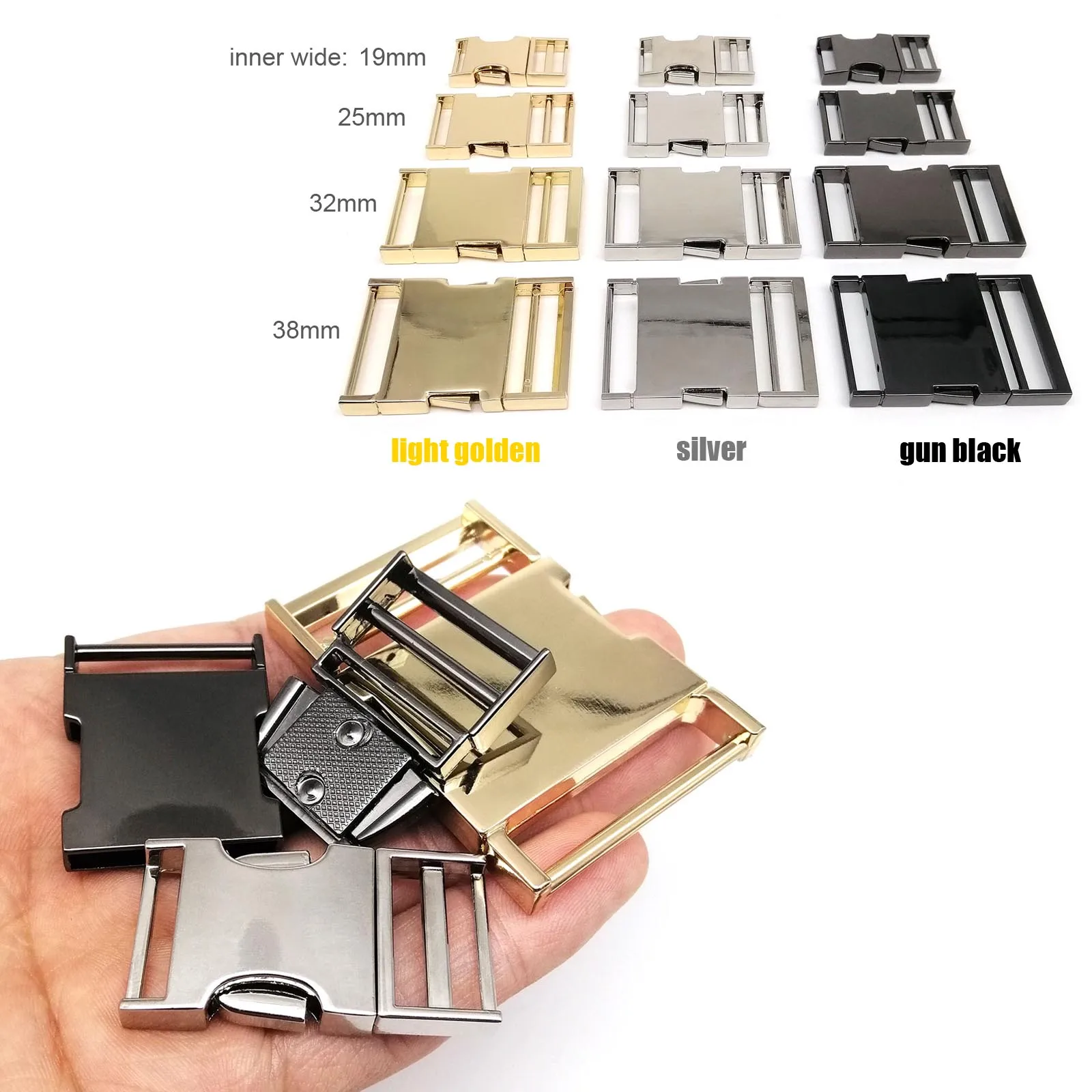 Metal Bag Strap Quick Side Release Buckle Purse Luggage Outdoor ...