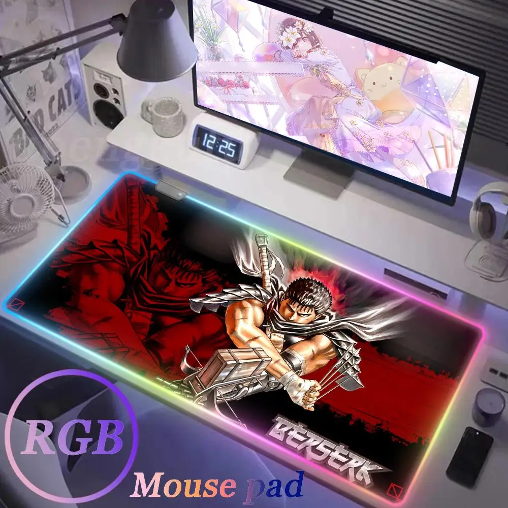 RGB-Mouse-Pad-Anime-Berserk-Guts-Gaming-Accessories-Computer-Keyboard ...