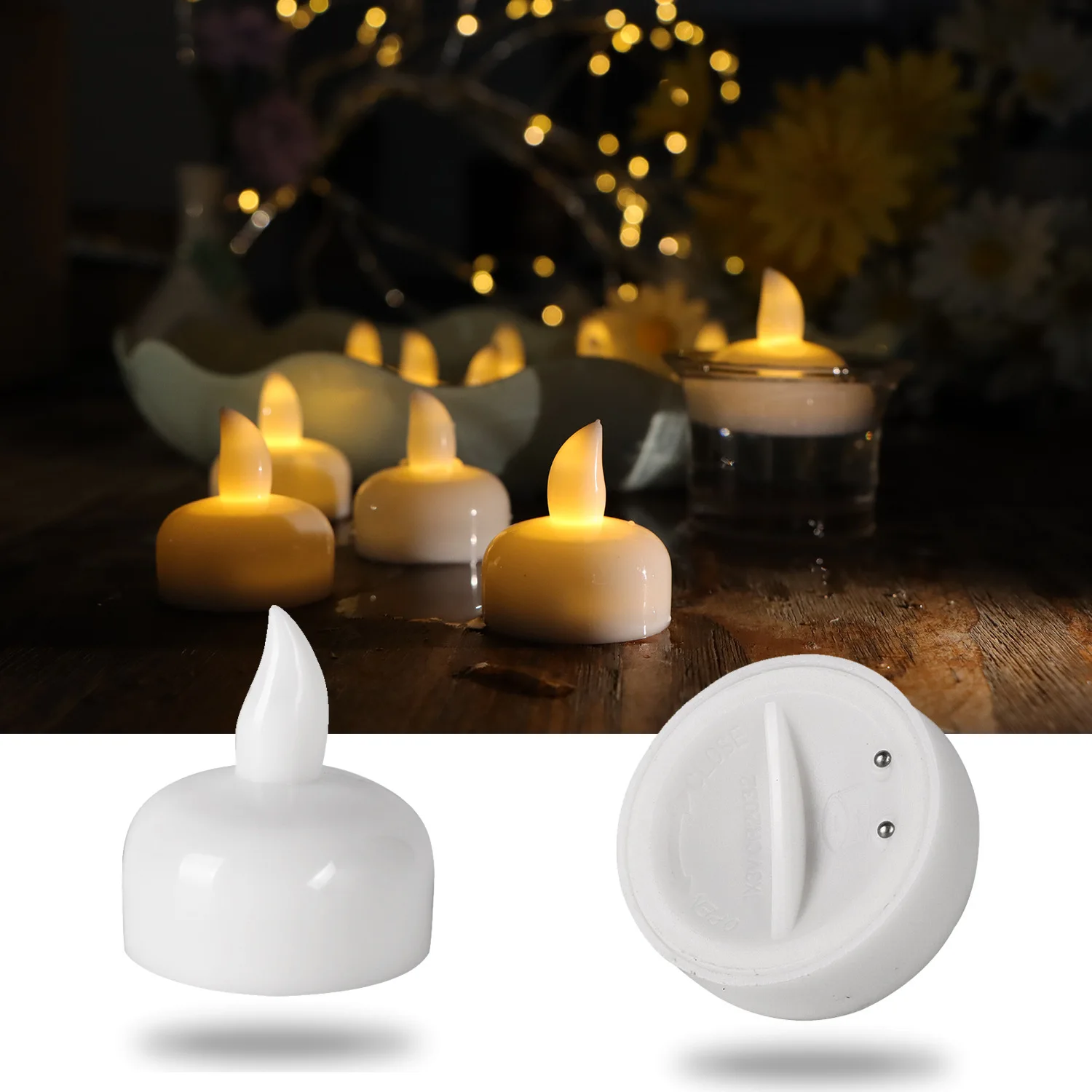 12pcs Floating LED Candles Light Up Encounter Water Water Decoration ...