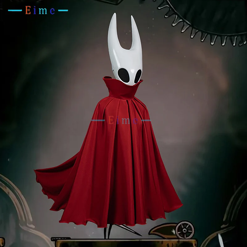 Game Hollow Knight Hornet Cosplay Costume Red Cloak Mask Halloween ...