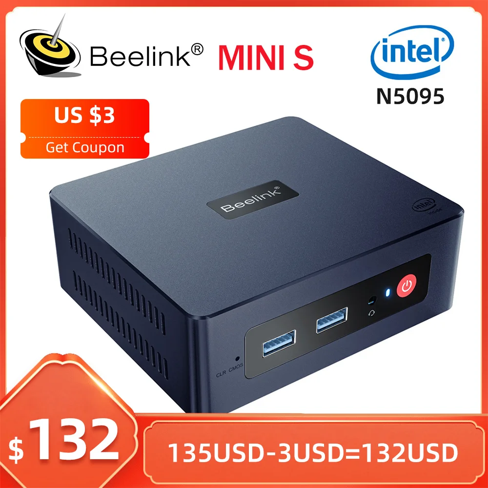 Beelink Min S Windows 11 Mini Pc Intel 11th Gen Jasper Lake N5095 Ddr4 ...