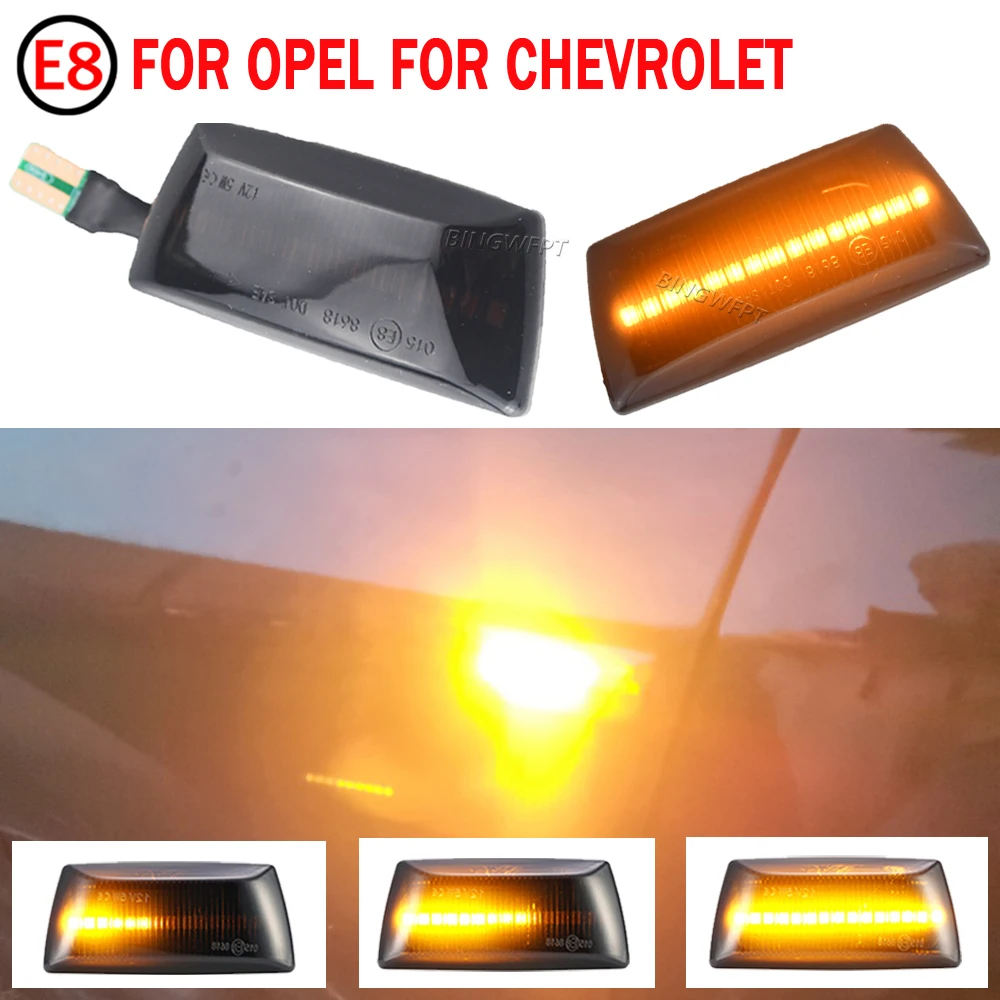LED Dynamic Turn Signal Light Side Marker Lamp Indicator For OPEL Astra ...