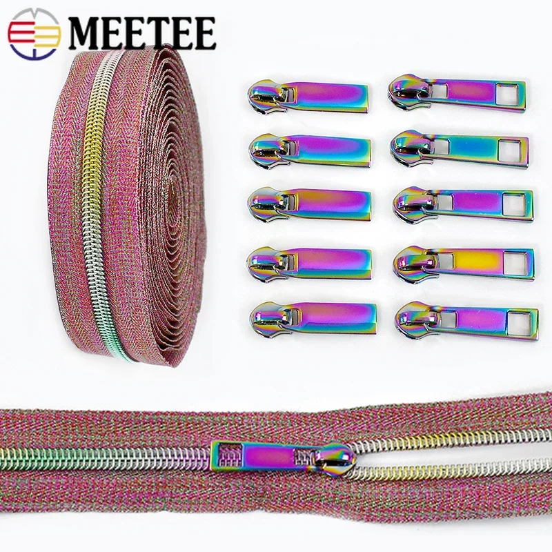 5M-5-Nylon-Zipper-Tape-By-The-Meter-Decorative-Bag-Zippers-Sliders ...