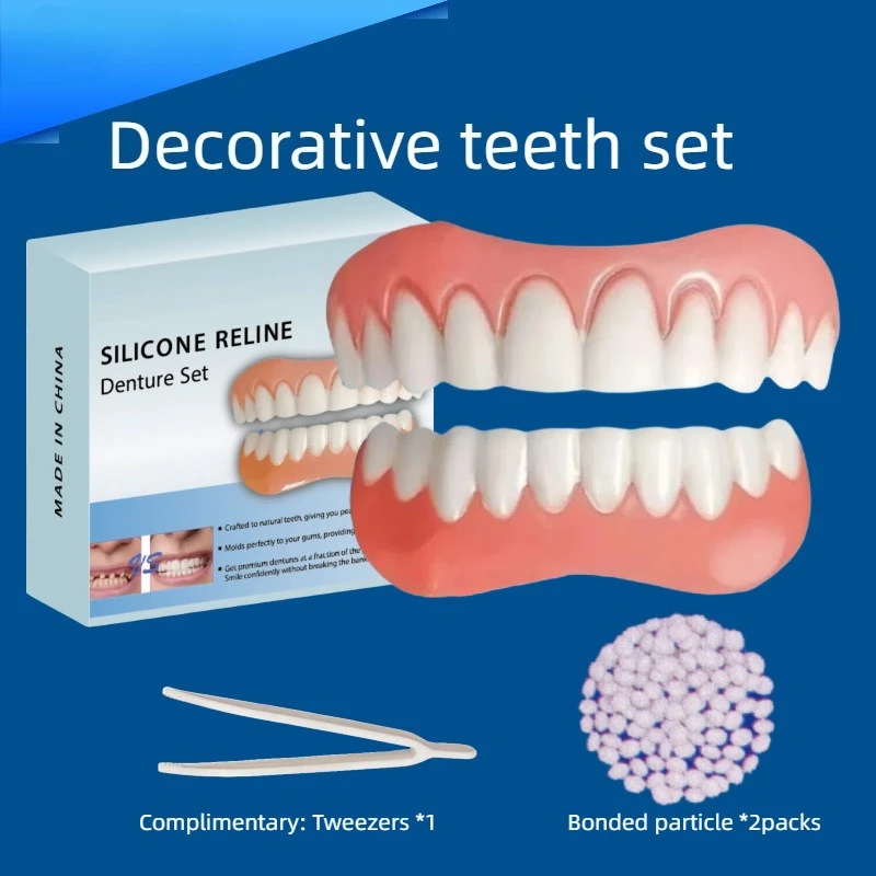 Upper and Lower Teeth TPR Simulated Teeth Braces Whitening Toothpaste ...