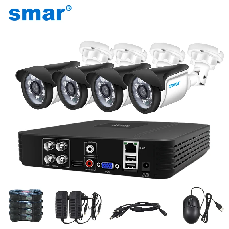 4CH CCTV System 5MP 1080P 720P AHD Camera Kit 5 in 1 Video Recorder ...