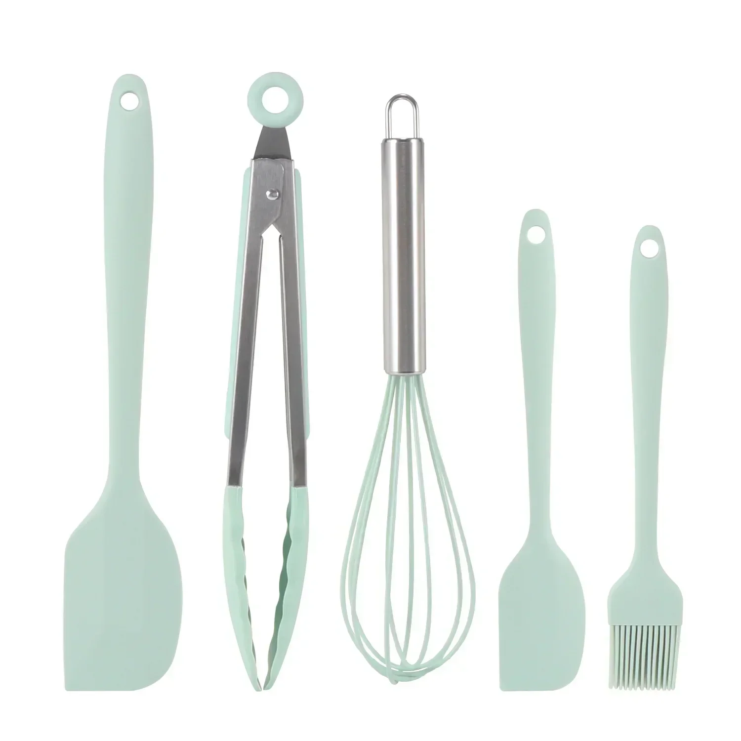 5pcs Food Grade Silicone Baking Utensils Set Spatula Set Non-stick ...