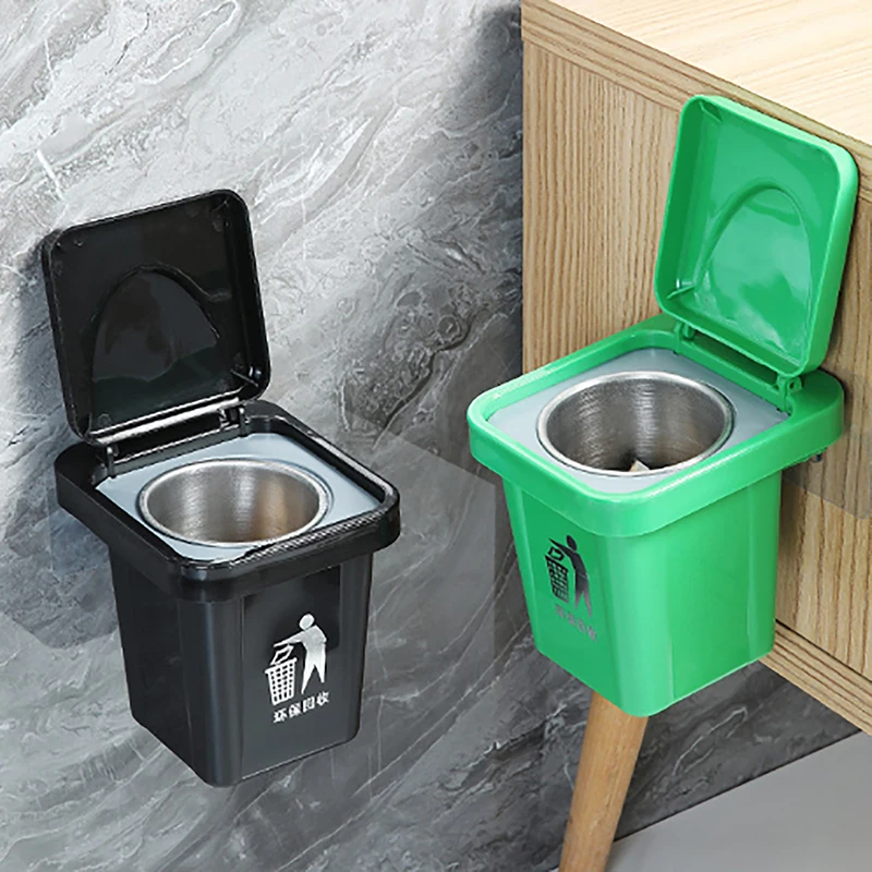 Trash Can Ashtray With Lid Stainless Steel Ashtray Bathroom Wall ...