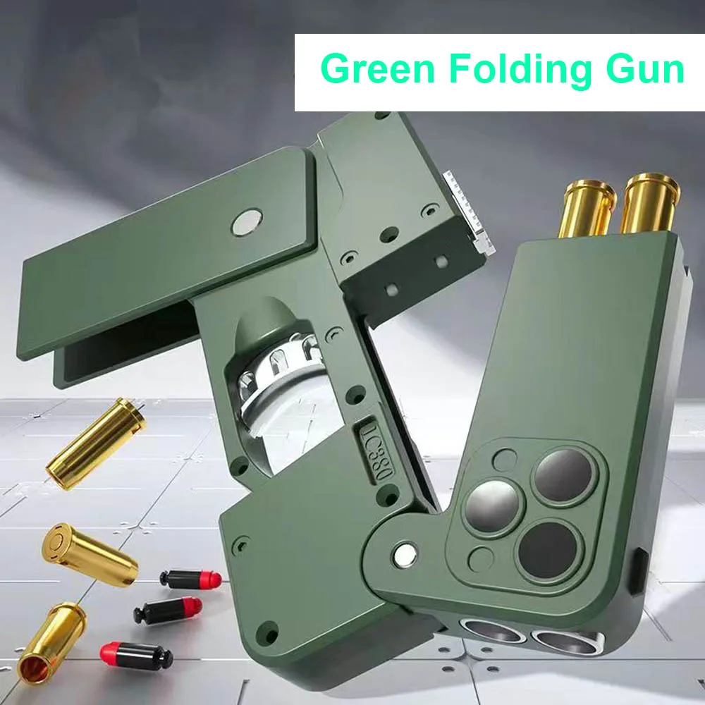 iPhone Folding Gun Soft Bullet Toy Gun Shell Ejecting Folding Mobile ...