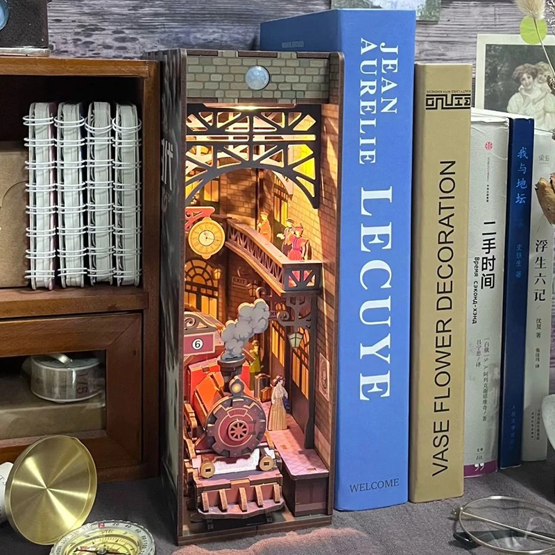 DIY-Livro-Nook-Insert-Shelf-Kits-Kit-De-Constru-o-Em-Miniatura-De ...