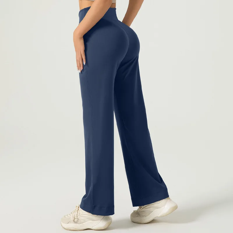 Fitness-Running-Yoga-Wear-Wide-Flare-Legging-Women-Gym-Pant-High-Waist ...