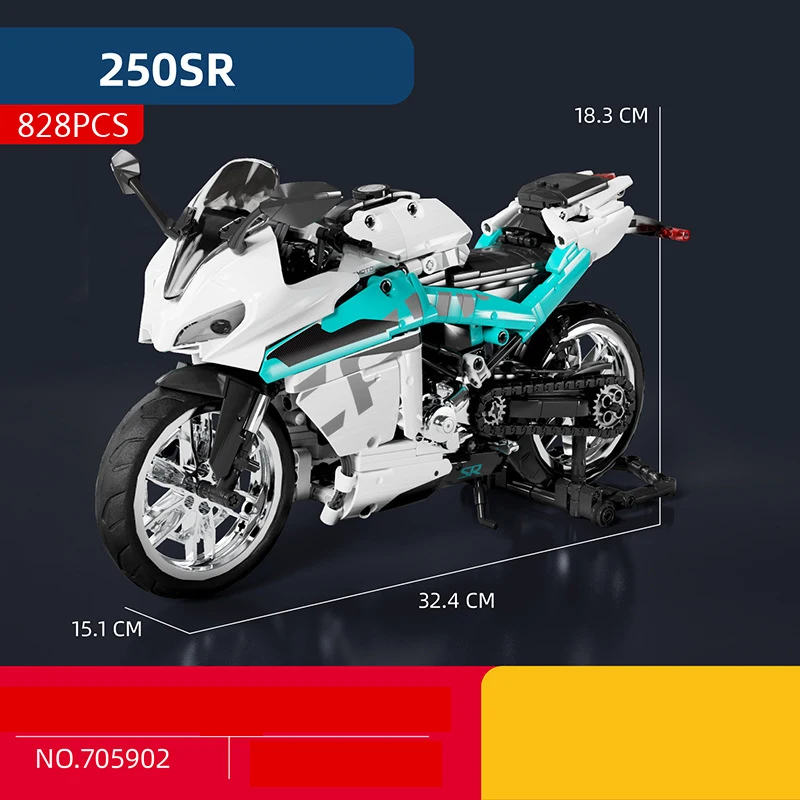 Technical-Motor-Moc-Building-Block-CFMOTO-250SR-Motorcycle-Assemble ...