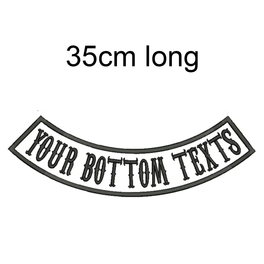 1pc Custom Bottom Rocker Embroidery Patch 35cm Long Iron On Sew On ...