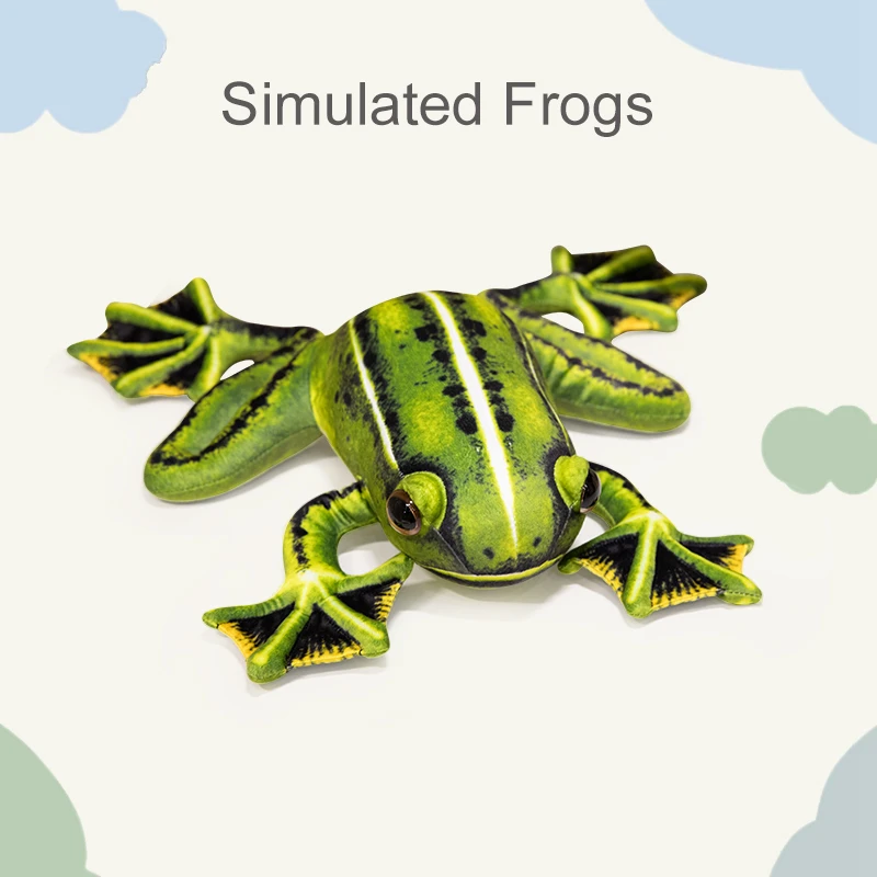Realistic Frog Plush Toy for Kids Soft Stuffed Crawling Animal Cool ...