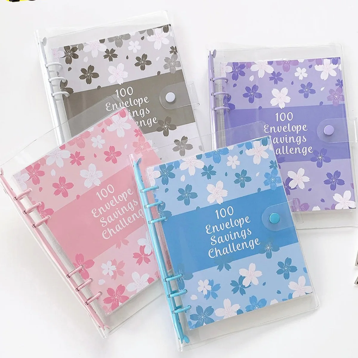 1pc-100-Money-Saving-Challenge-Loose-Leaf-Book-52sheets-104page-Cherry ...