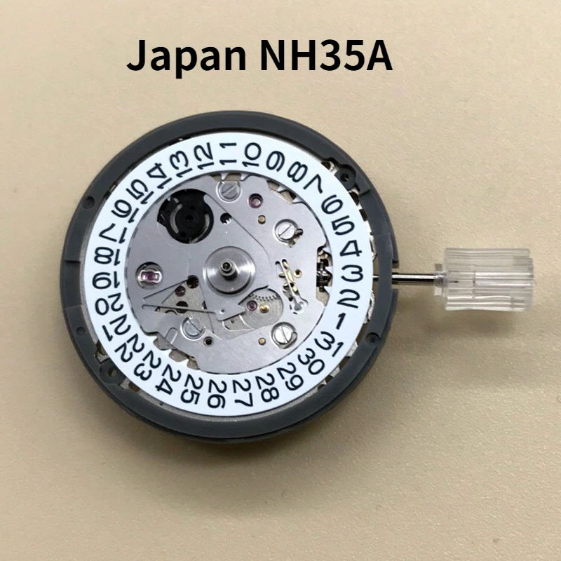 NH35A Japan Mechanical Movement 24 Jewels with Black White Date NH35 ...