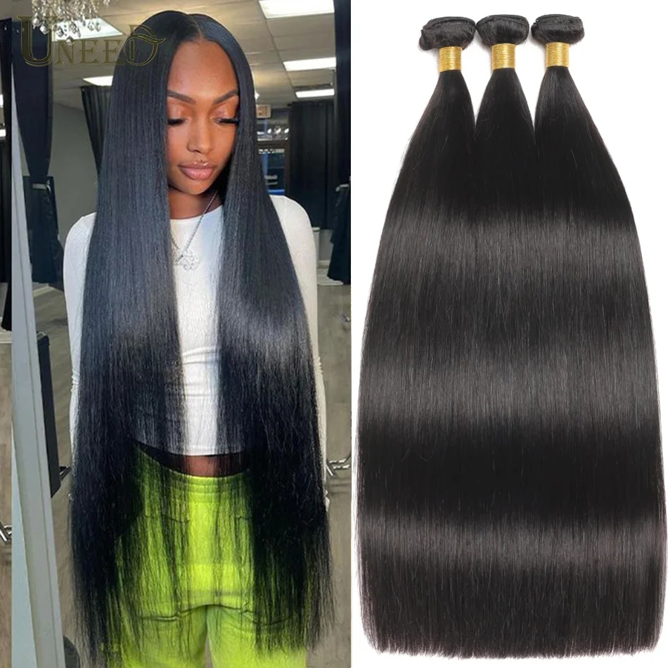 Mechones-de-pelo-liso-brasile-o-para-mujeres-negras-extensiones-de ...
