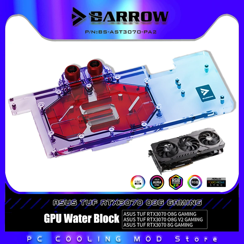 Barrow Gpu Water Block For Asus Tuf Rtx 3070 Gaming Video Card, Vga ...