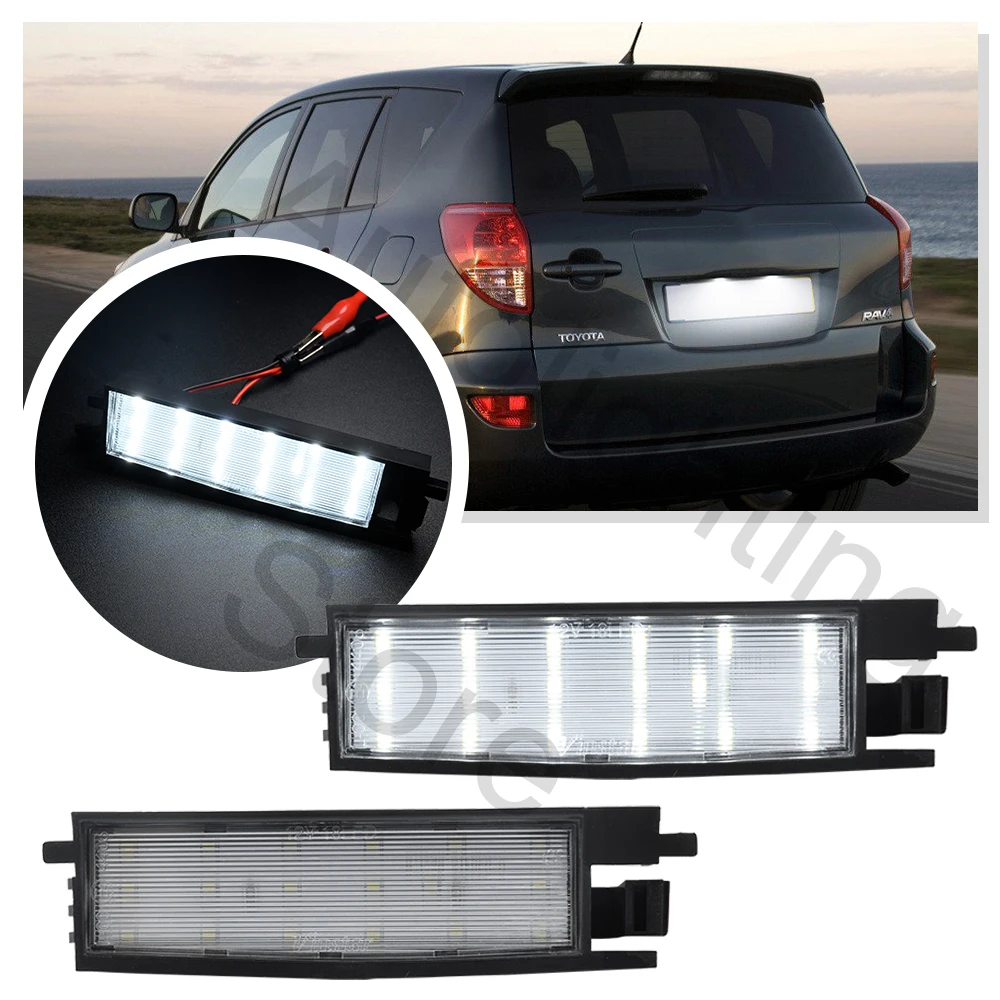 2x Led License Number Plate Light For Toyota Rav4 Mk2 Mk3 05-15 Auris ...