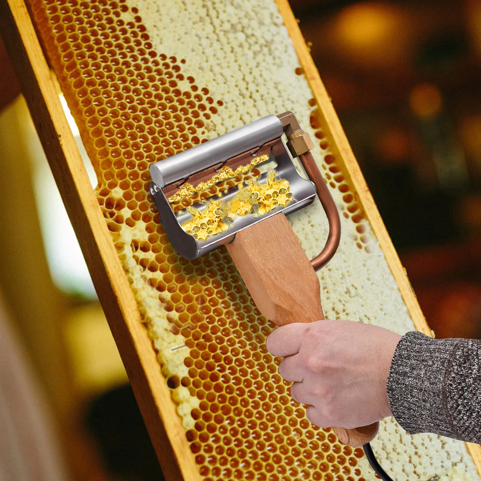 220V-Electric-Hot-Uncapping-Knife-Honey-Cutter-Knife-Bee-Extractor-Wax ...